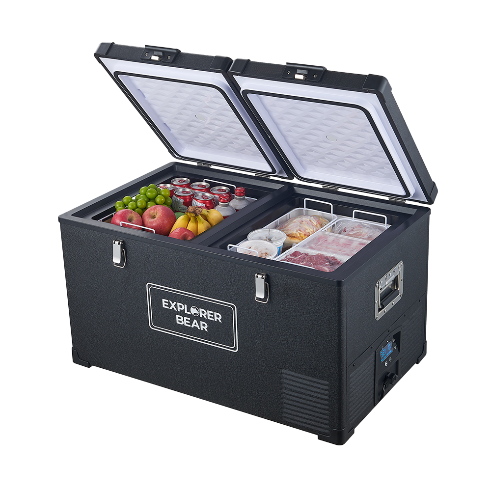 Explorer Bear EX75DB/EX75DW 75L 12/24V Dual Zone Refrigerator/Freezer