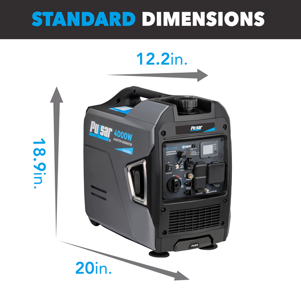 Pulsar 4000 Watts Portable Ultra-Quiet Dual Fuel Generator with CO Sen ...